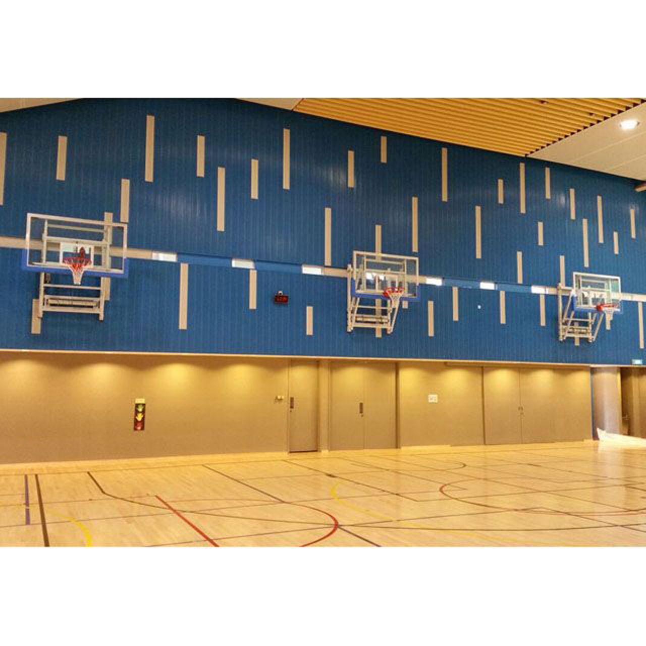 Upward Folding Electrically Operated Matchplay Basketball Goal ...